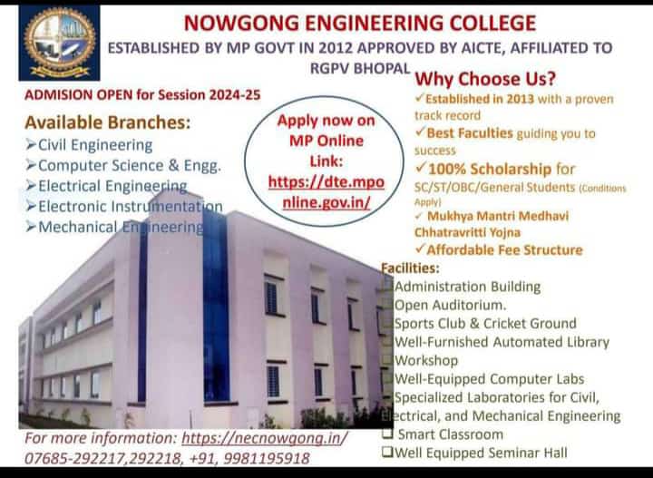 NEC Nowgong – Leading Engineering College in Nowgong, Madhya Pradesh