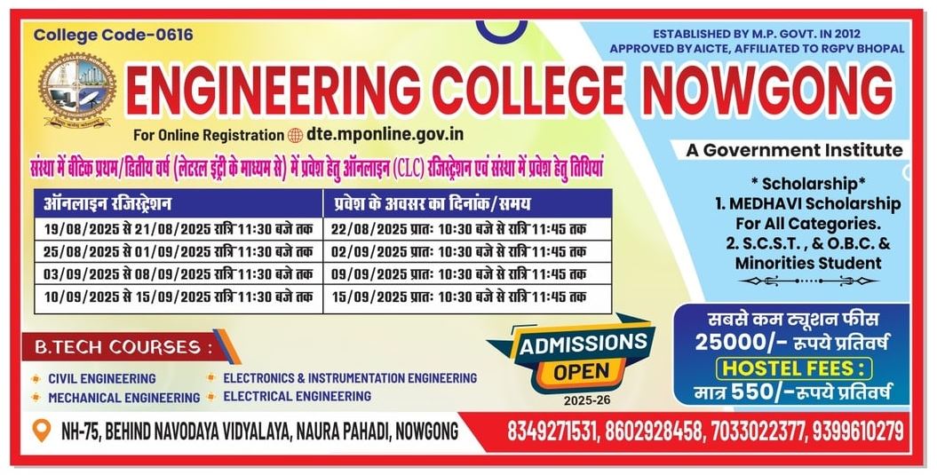 Nowgong Engineering College – Leading Governmet Engineering College in ...